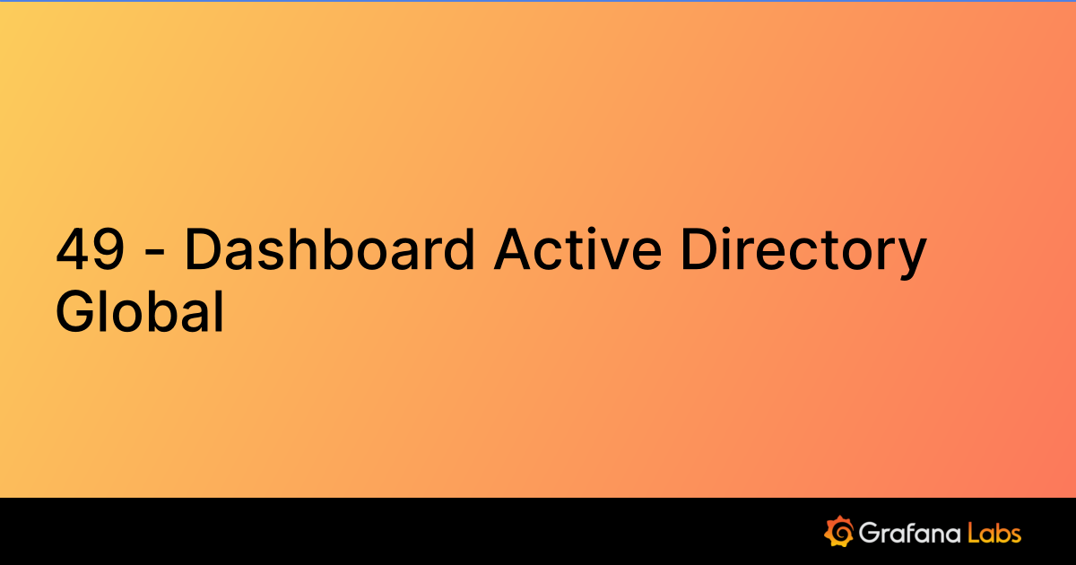 49 Dashboard Active Directory Global Grafana Labs